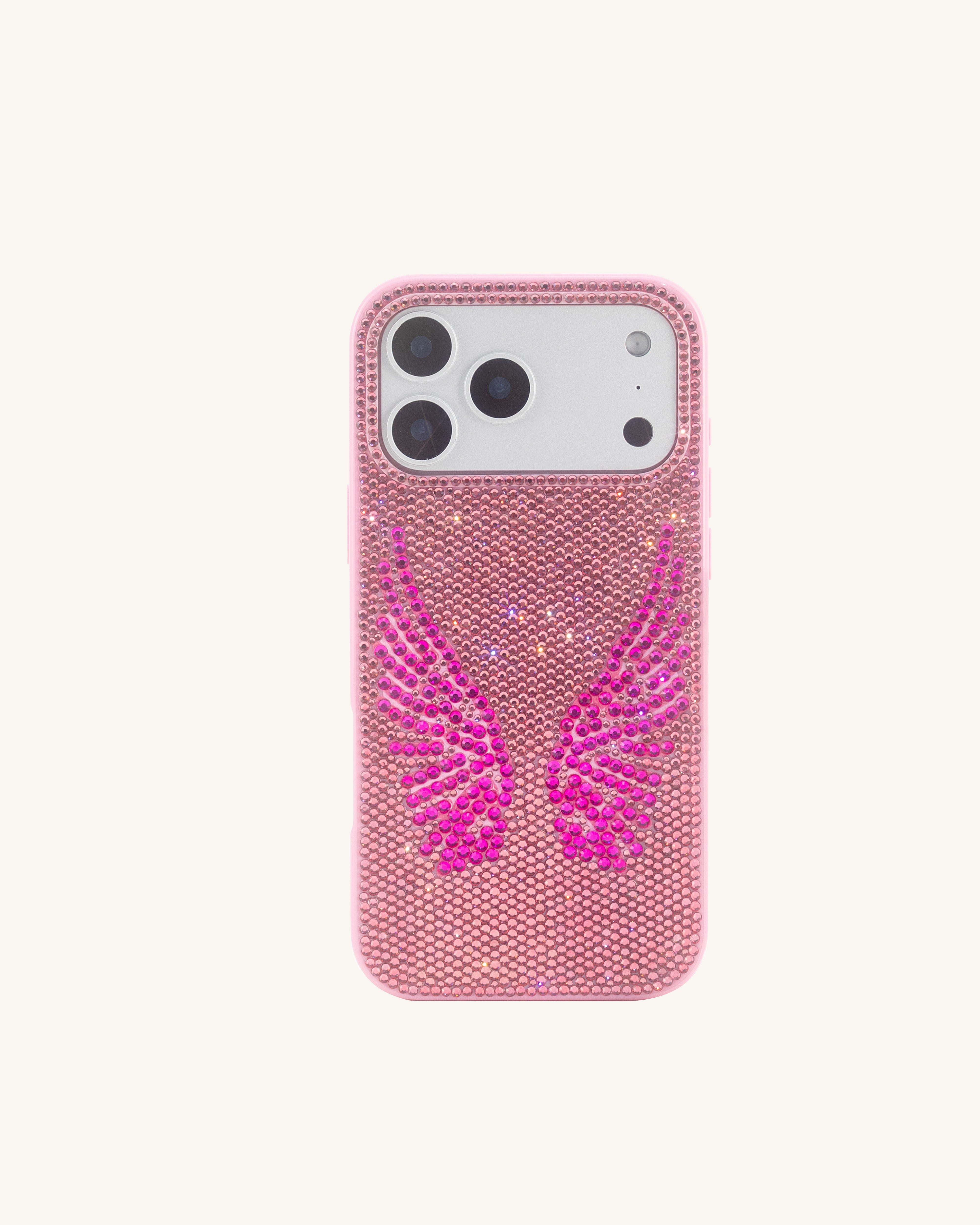 Artificial Crystal Angel Wings Phone Case - Pink | JW PEI