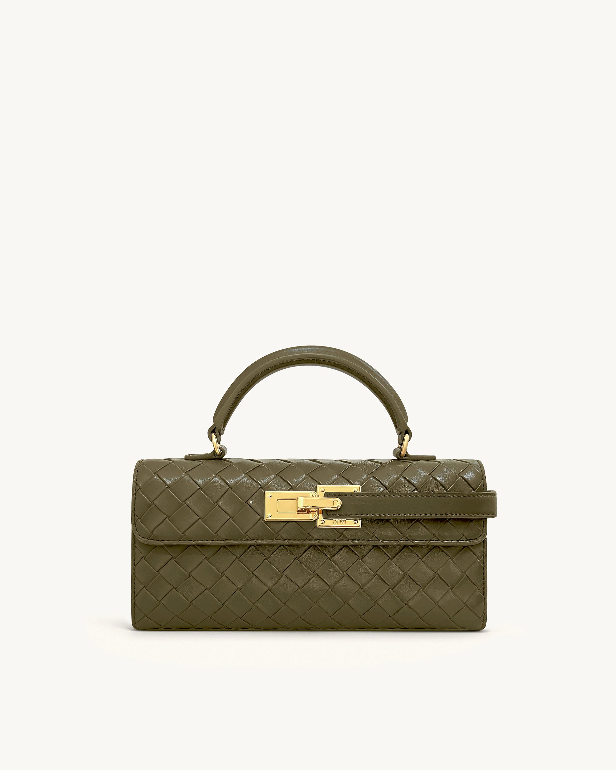 Keyla Weave Texture Top Handle Bag - Olive Green | JW PEI