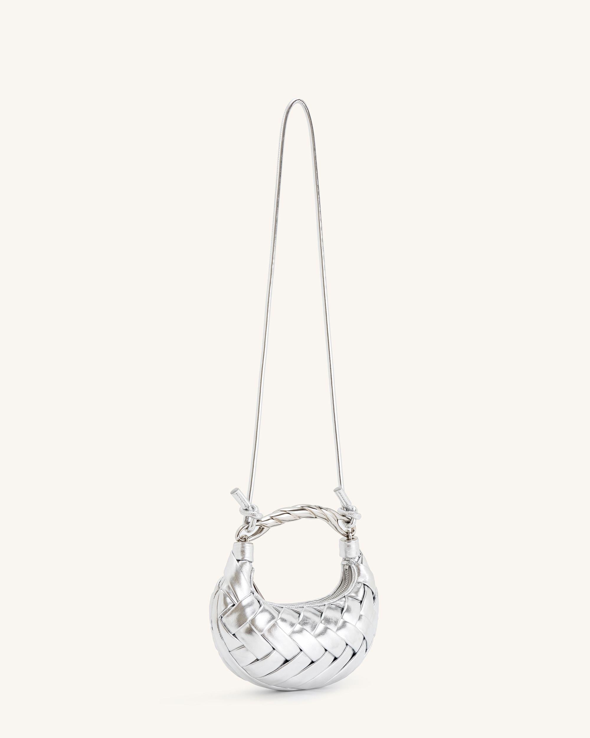 Orla Weave Handbag - Silver - JW PEI