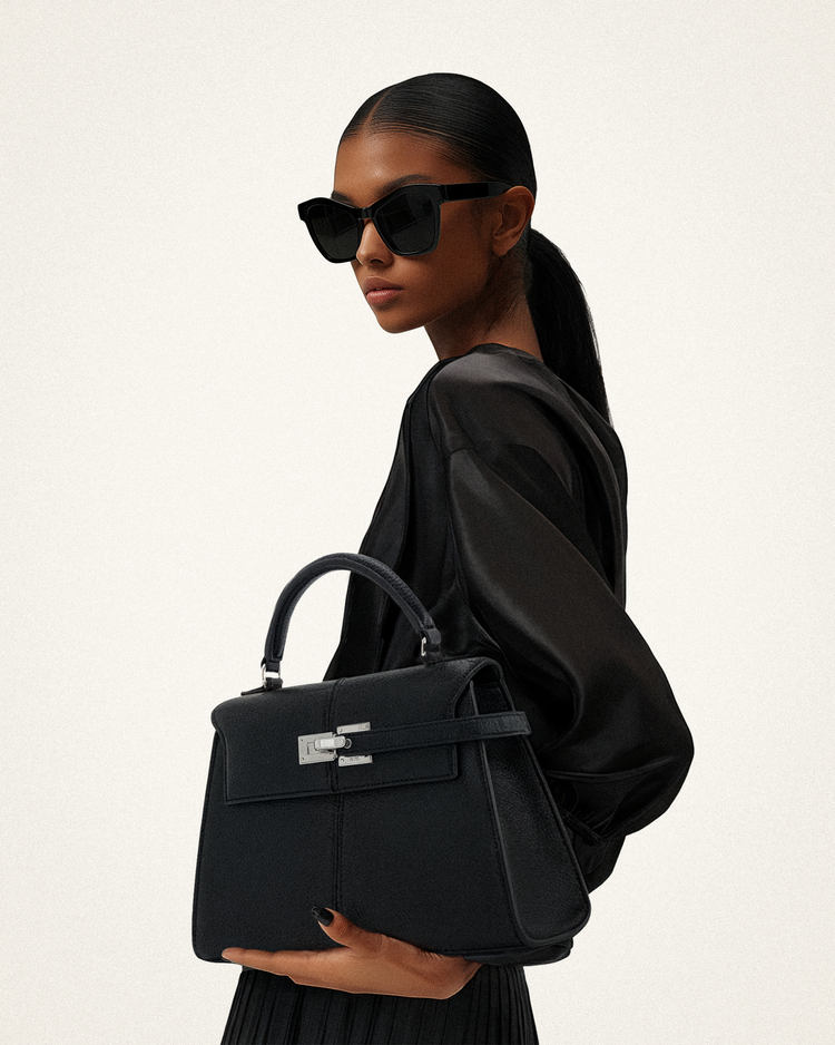 Elise Large Top Handle Bag - Black - JW PEI