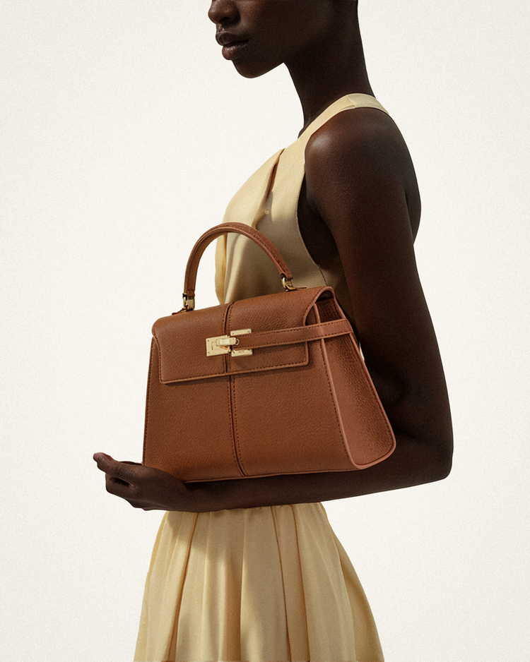 Elise Large Top Handle Bag - Brown - JW PEI