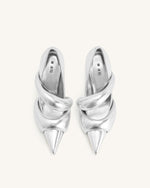 Sara Metallic Pumps - Silver - JW PEI