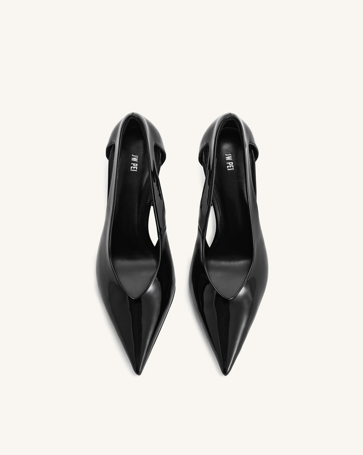 Alessia High Heel Pumps - Black - JW PEI