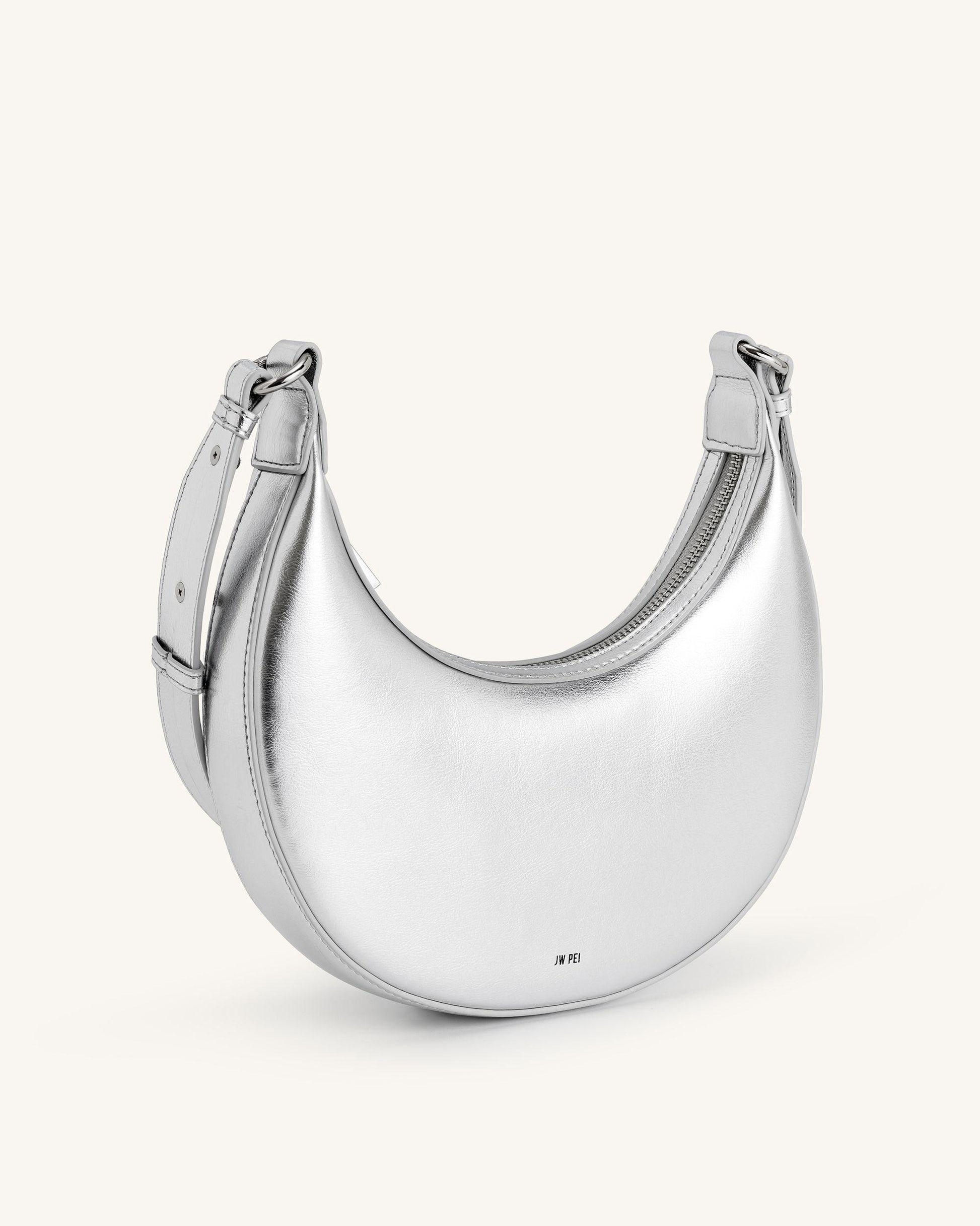 Carly Medium Shoulder Bag - Silver - JW PEI