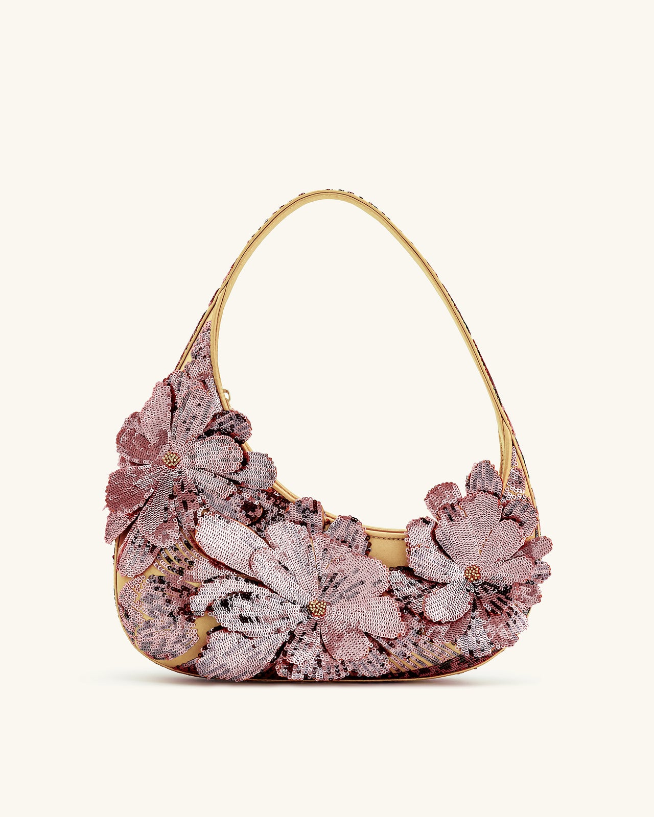 Harlee Sequin Shoulder Bag - Pink - JW PEI