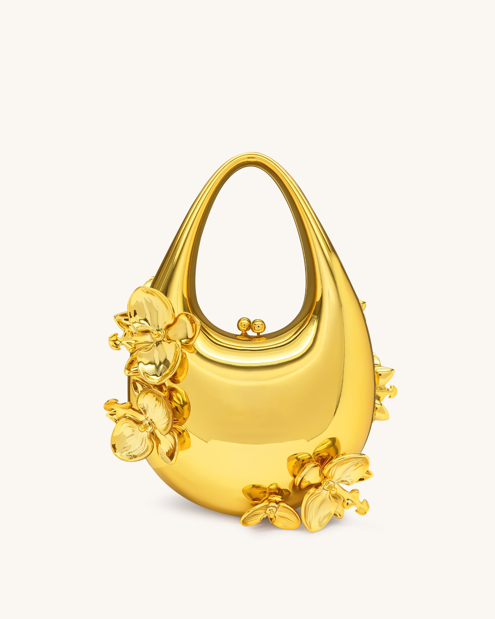 Lydia Floral Embellished Handbag - Gold | JW PEI