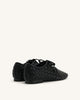 Kayla Weave Strap Flat Shoes - Black - JW PEI