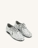 Kayla Weave Strap Flat Shoes - Silver - JW PEI