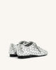 Kayla Weave Strap Flat Shoes - Silver - JW PEI