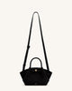 Mini Tote Bag Black Faux Suede Women bag - JW PEI Hana