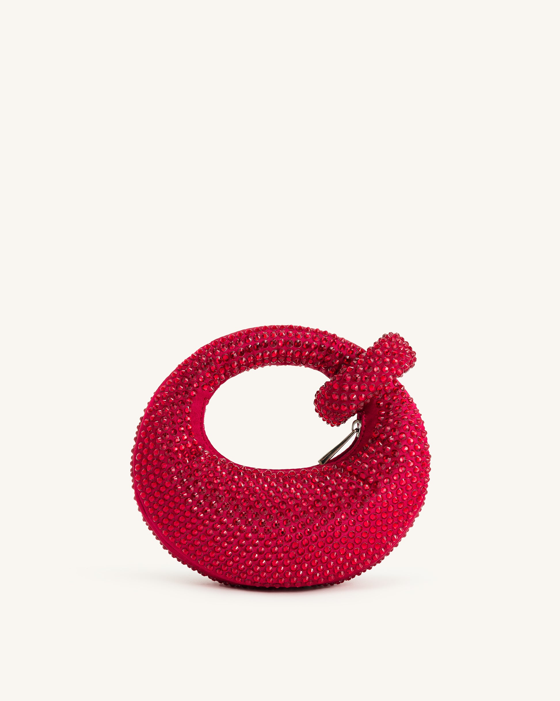 Abacus Artificial Crystal Mini Top Handle Bag - Red - JW PEI