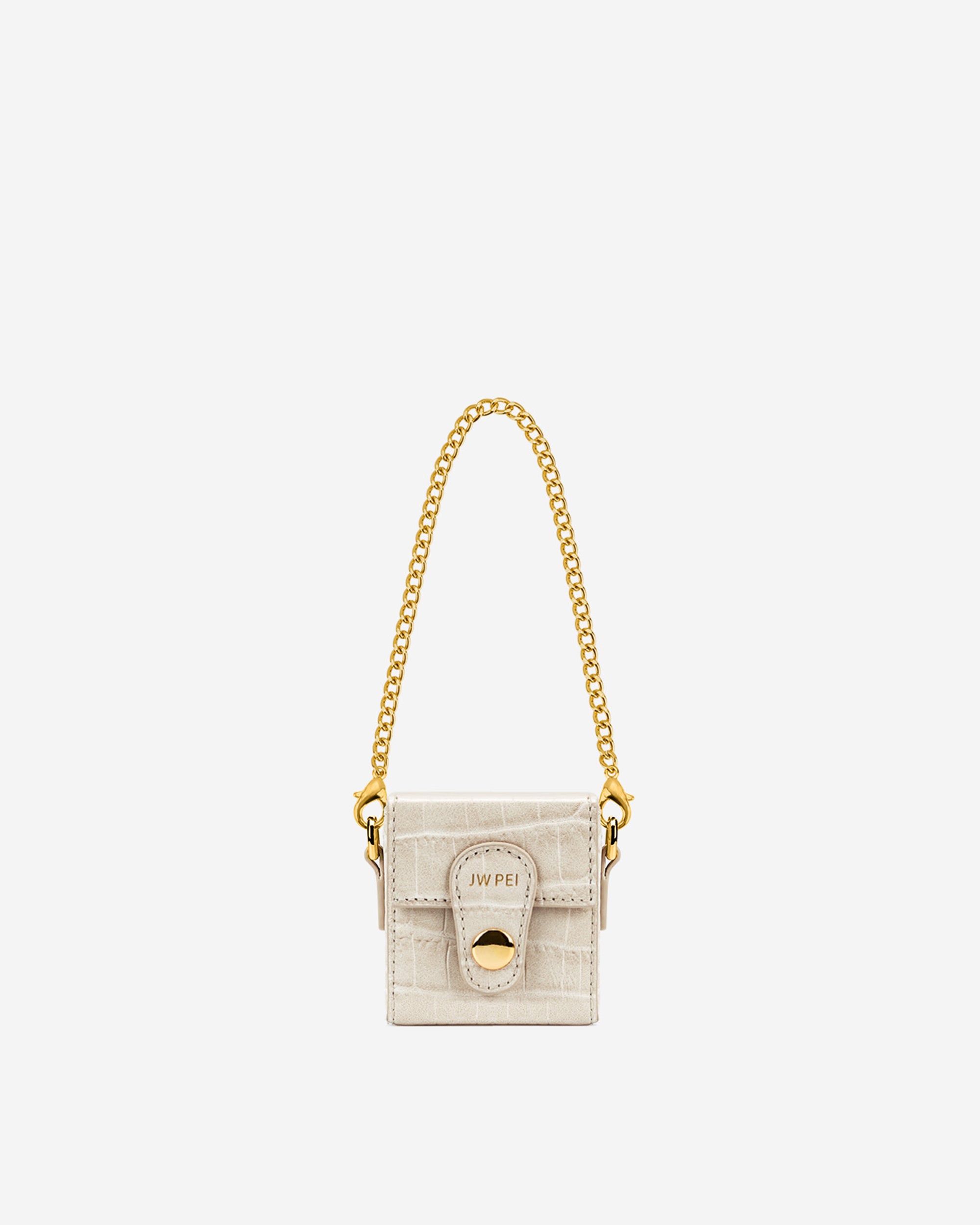 Square Mini Box - Ivory Croc | JW PEI